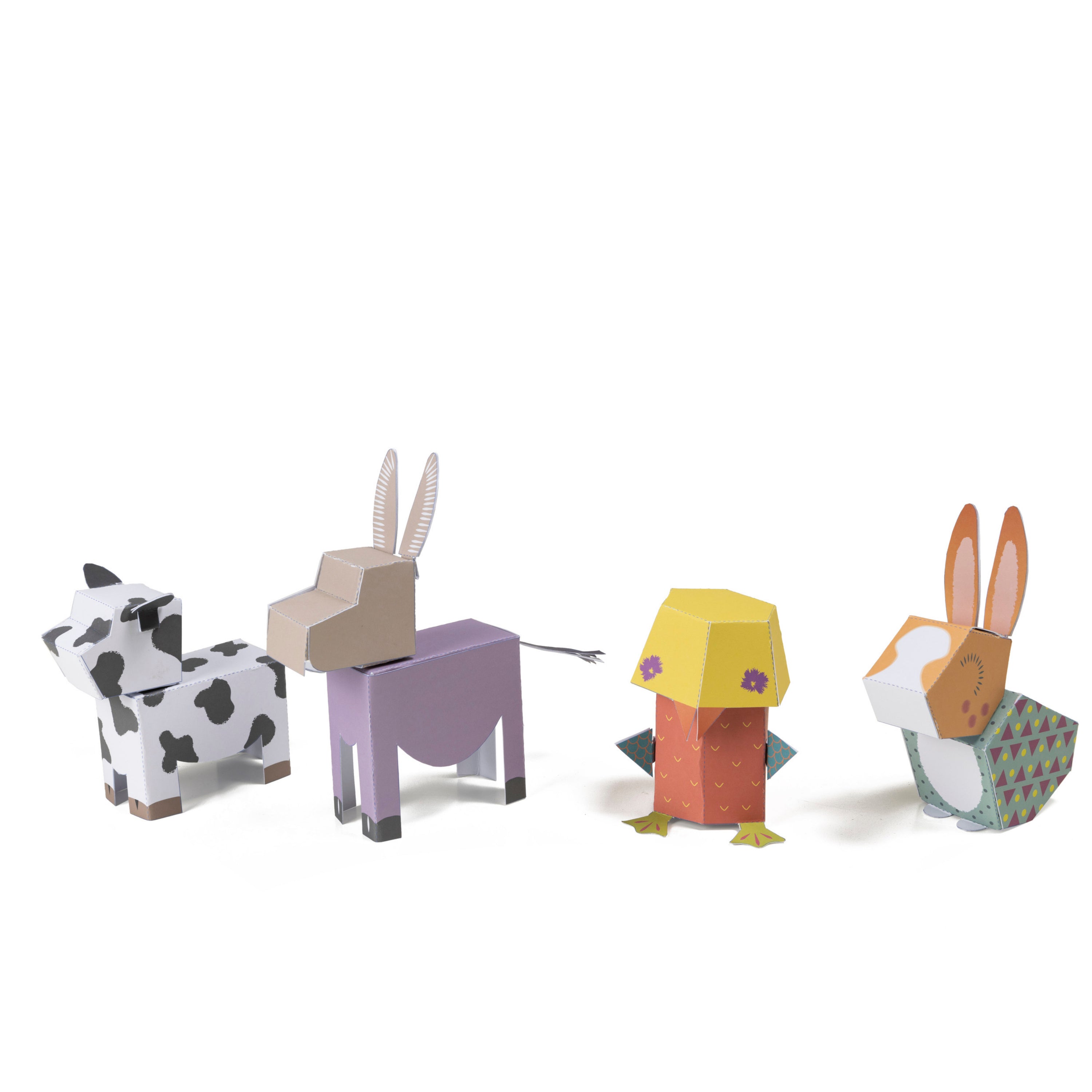 Eurekakids 3D Cardboard Building Sheets Farm Animals