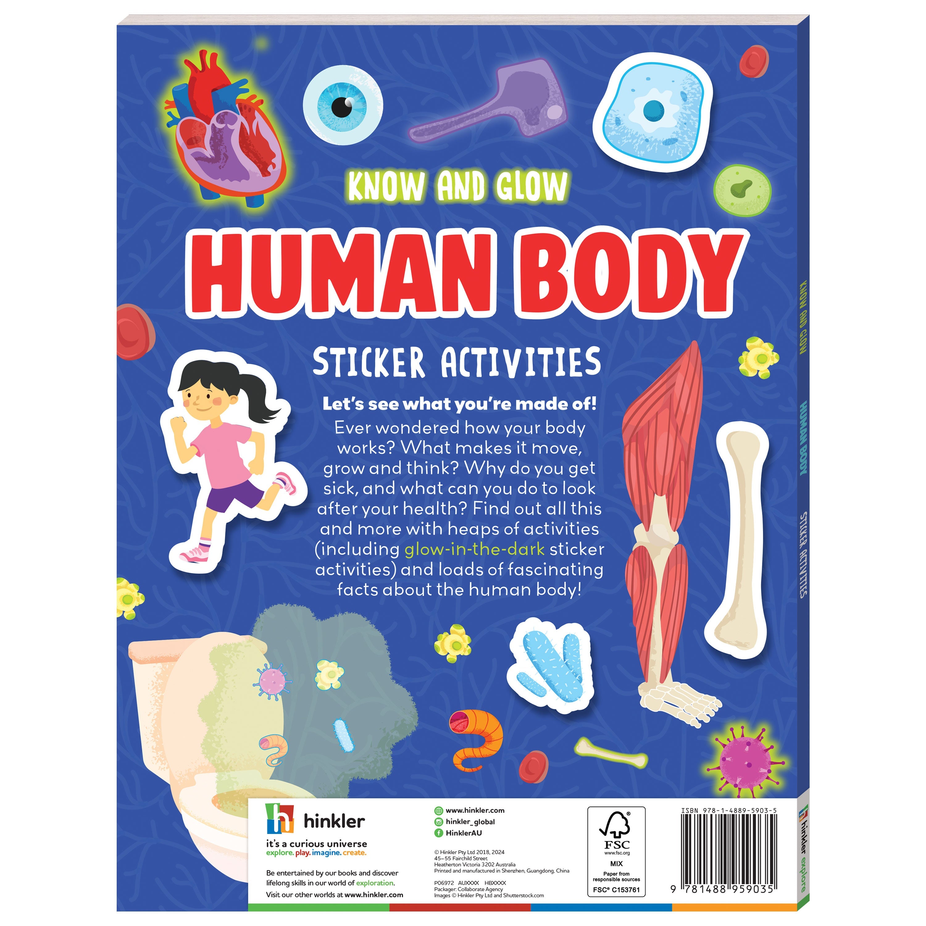 Know and Glow Human Body Sticker Activities