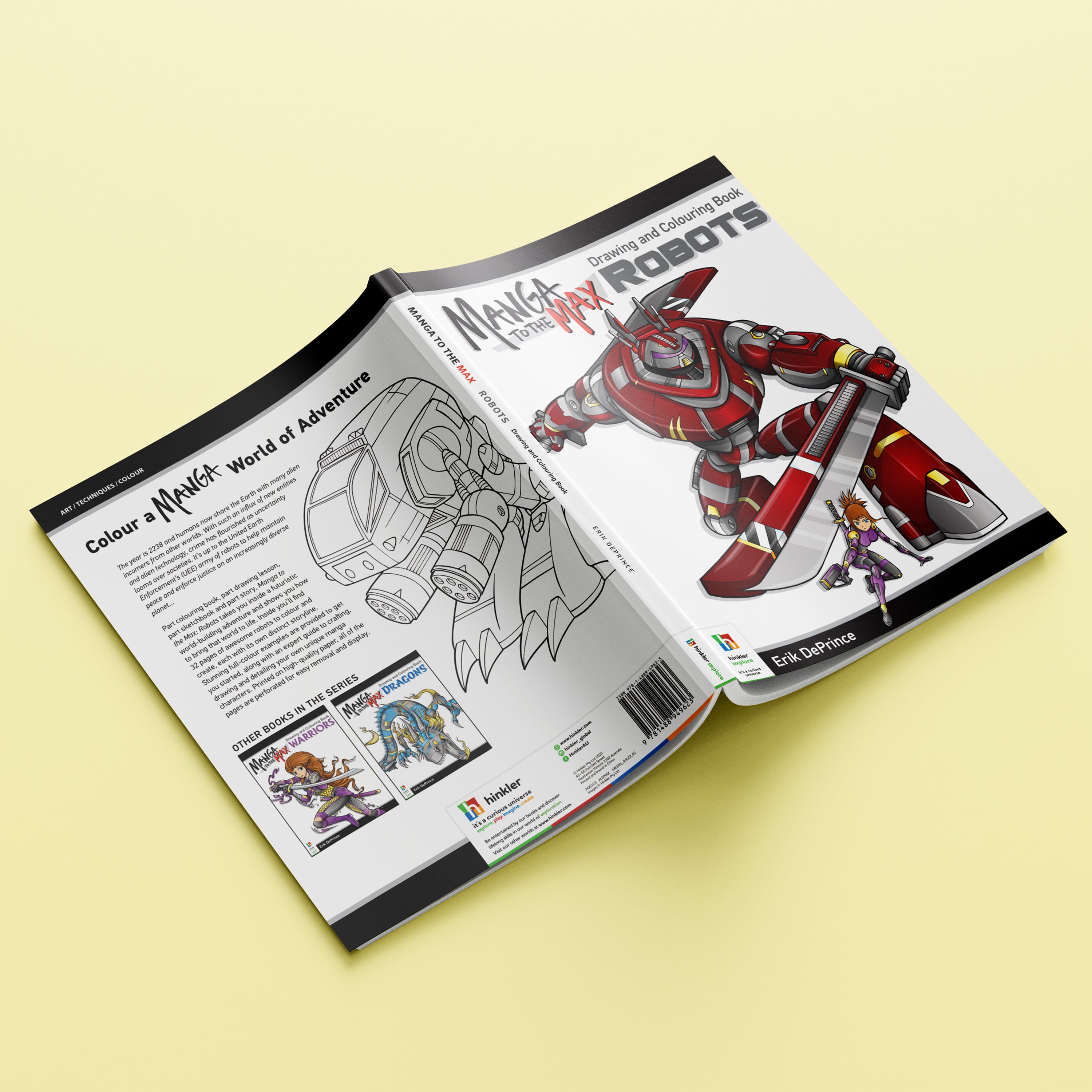 Manga to the Max Drawing and Colouring Book: Robots