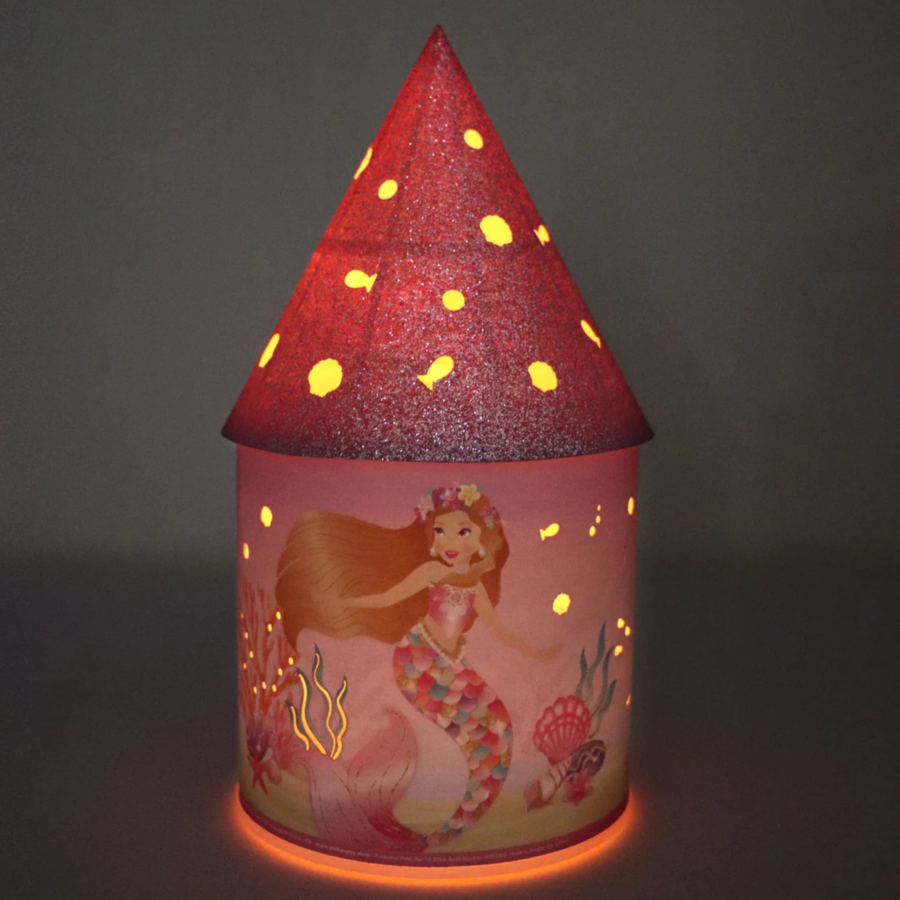 Pink Poppy Enchanted Mermaid Lantern