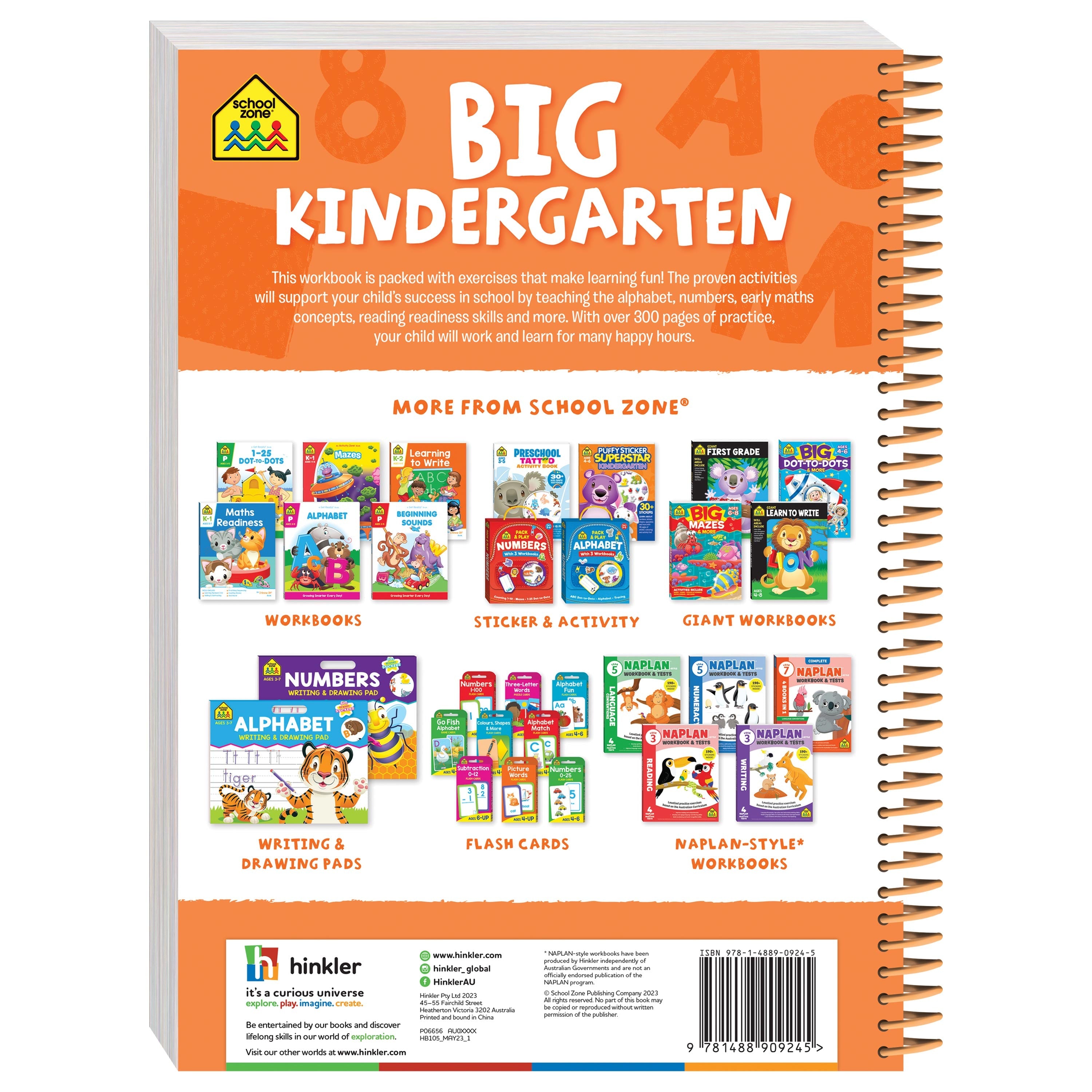 School Zone Big Kindergarten Workbook