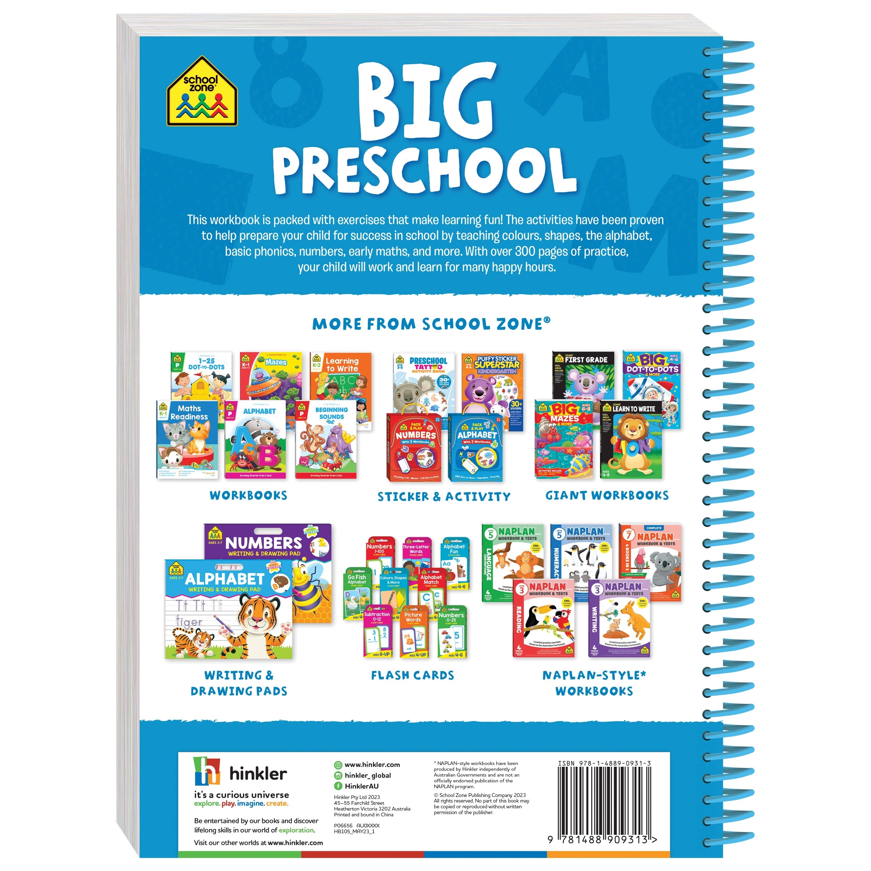 School Zone Big Preschool Workbook