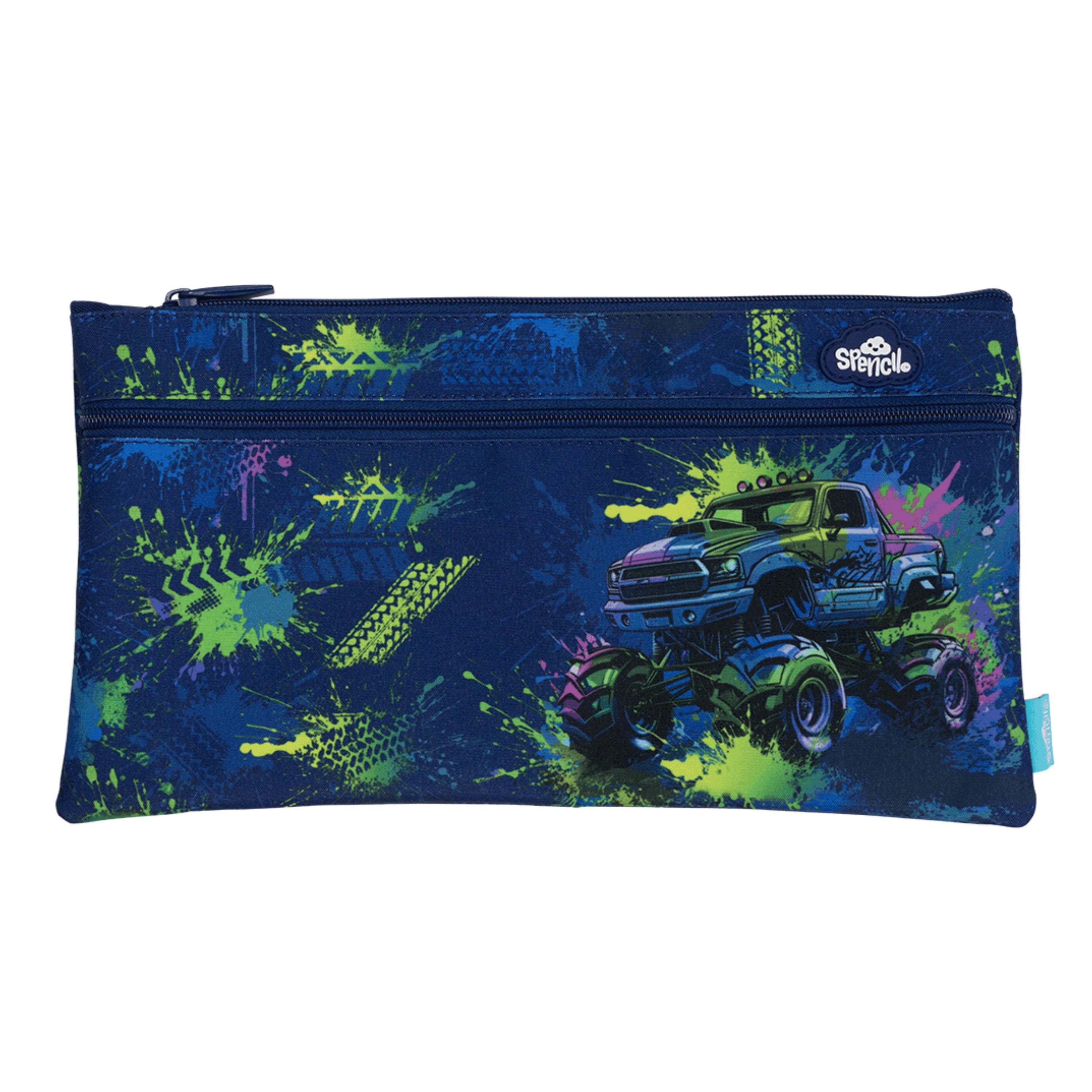Spencil Twin Zip Pencil Case - Mega Wheels
