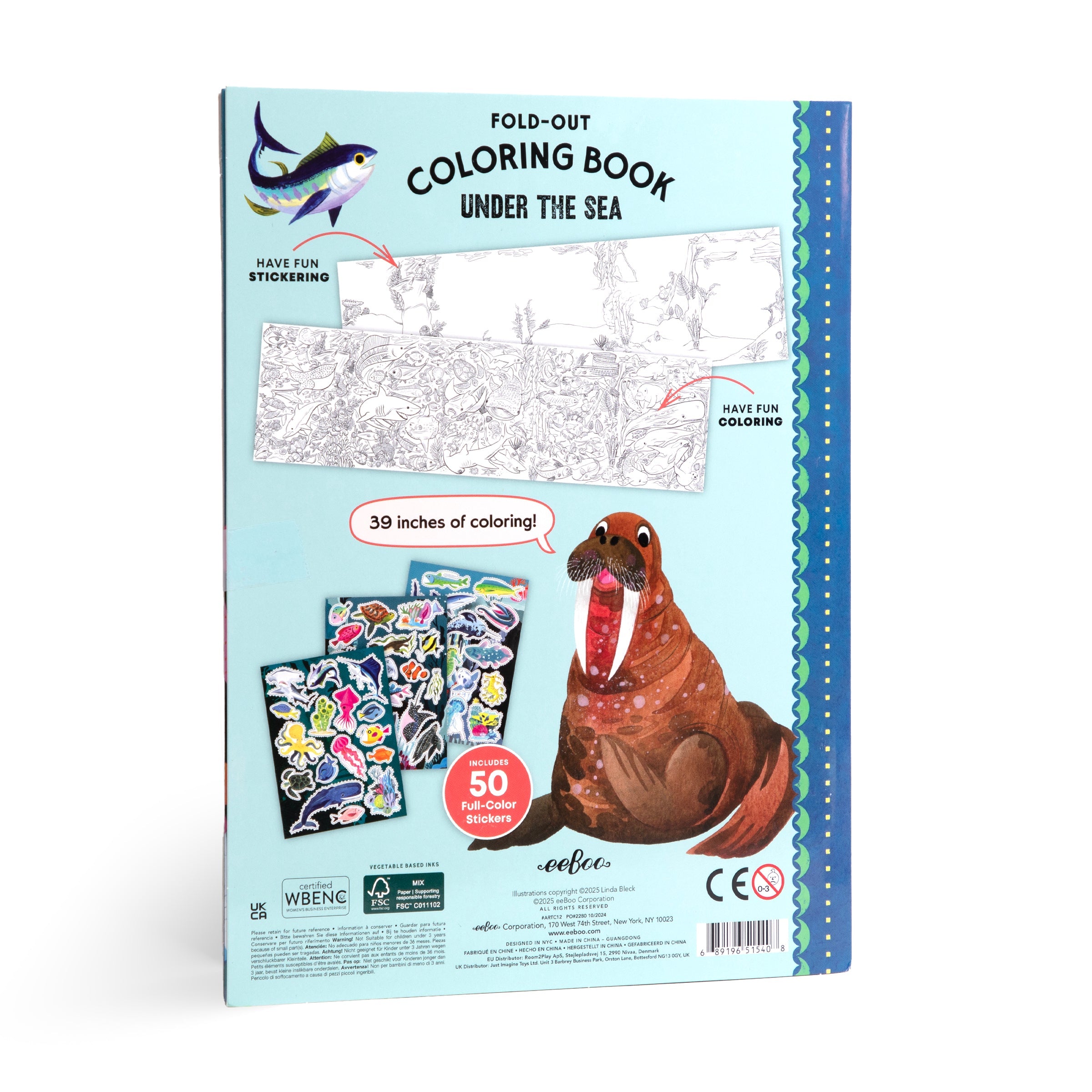 Under the Sea Fold-Out Coloring Book