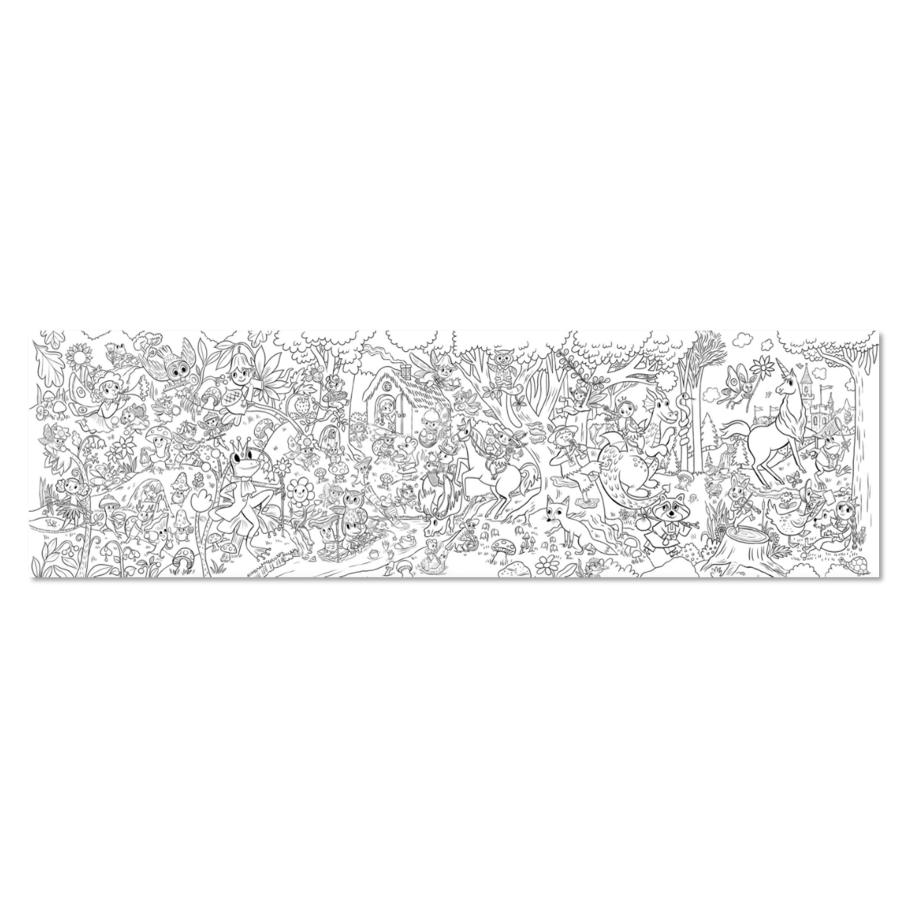 eeBoo Fold-Out Coloring Book - Fairies and Tales