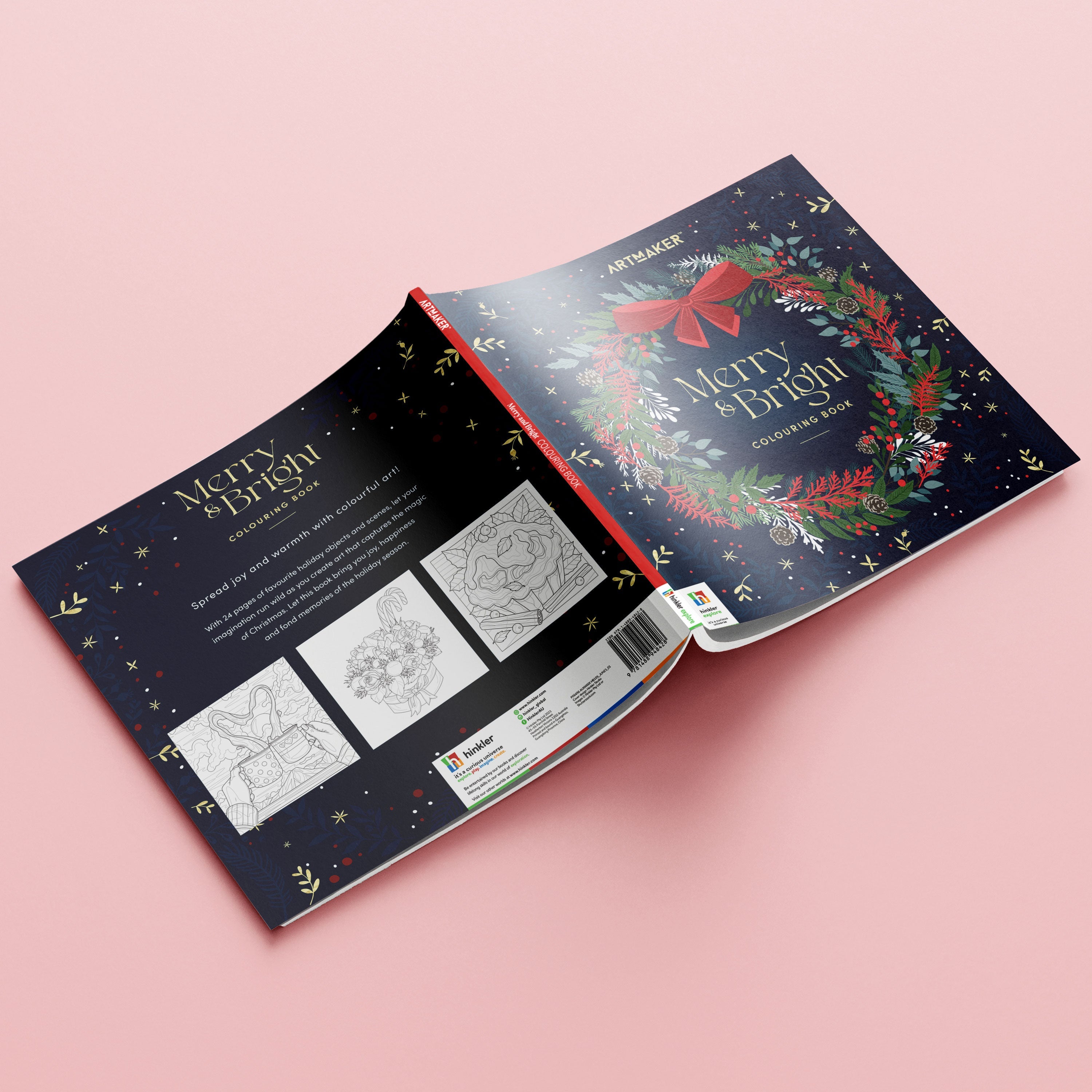 Art Maker Merry and Bright Colouring Book