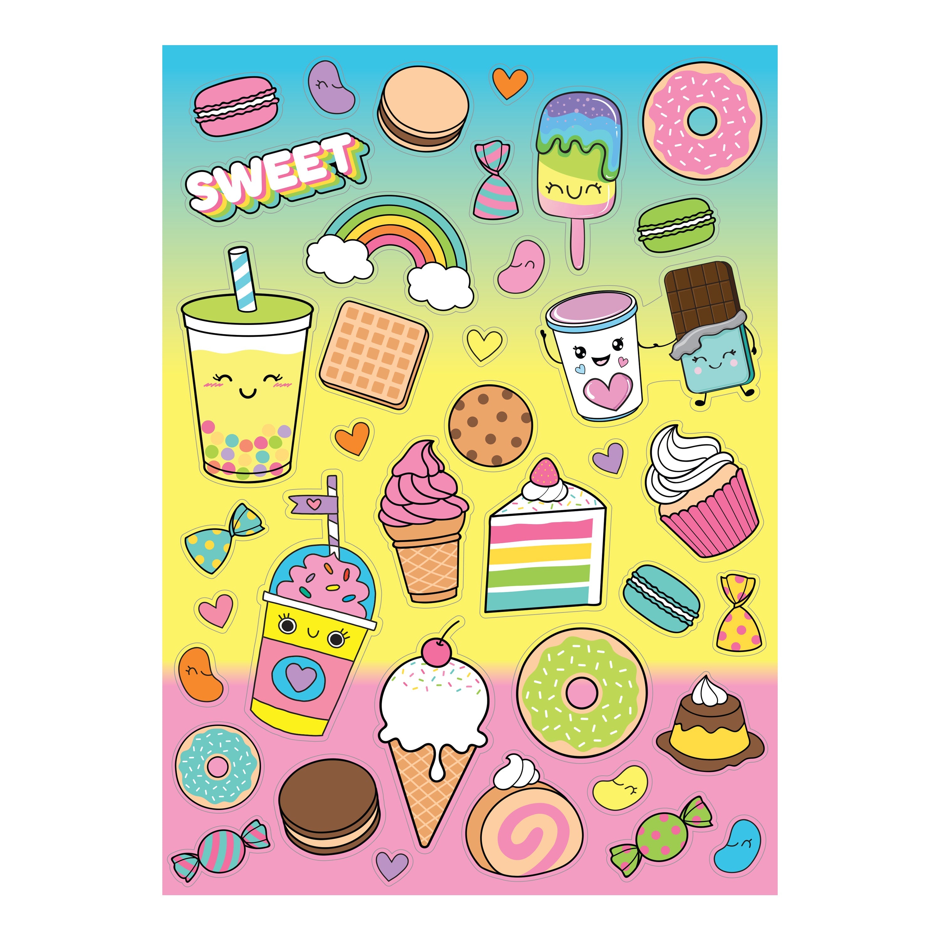 Kaleidoscope Colouring Scented Stickers: Sweet Treats