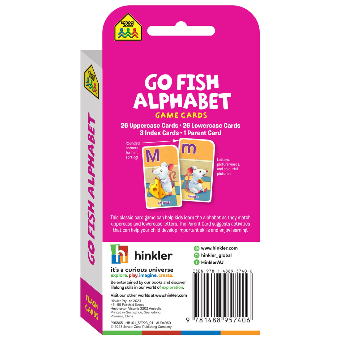 School Zone Flash Cards Go Fish Alphabet