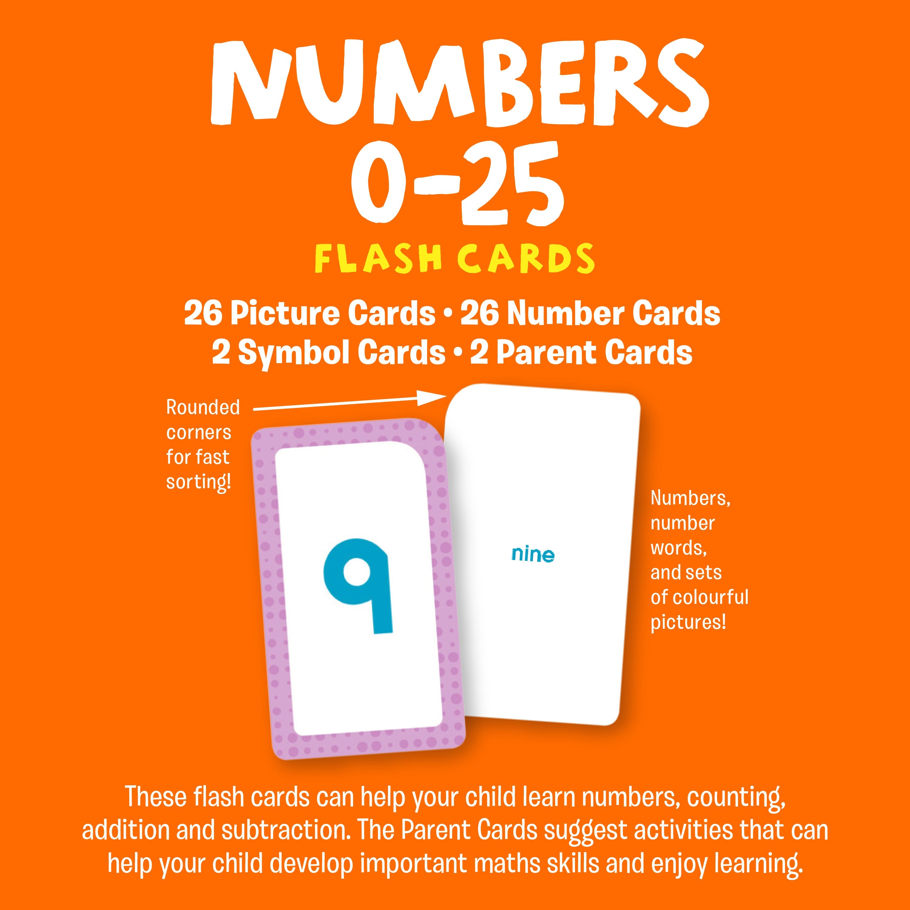 School Zone Flash Cards Numbers 0-25